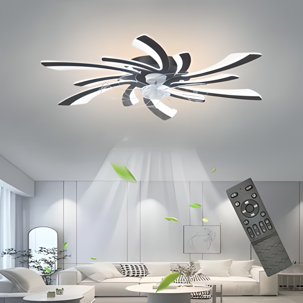 【Daksan】Ventilador de Teto Com Led Lâmpada Controle Remoto Baixo Ruído ...