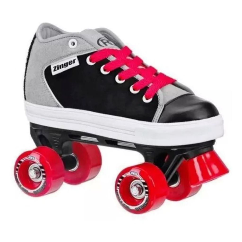 Patins Roller Derby Quad Zinger Preto- Tam- 30- Leia A Descrição ...