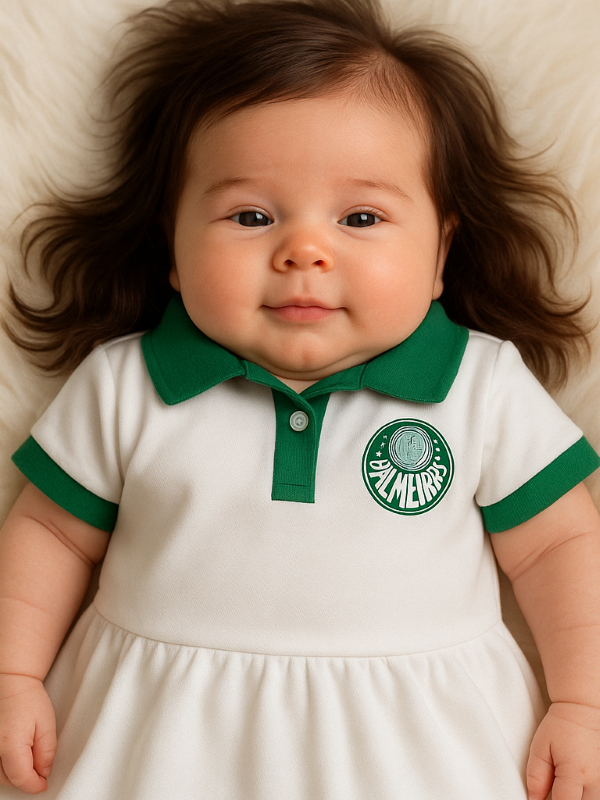VESTIDO BEBE TIME DE FUTEBOL VERDAO | Shopee Brasil