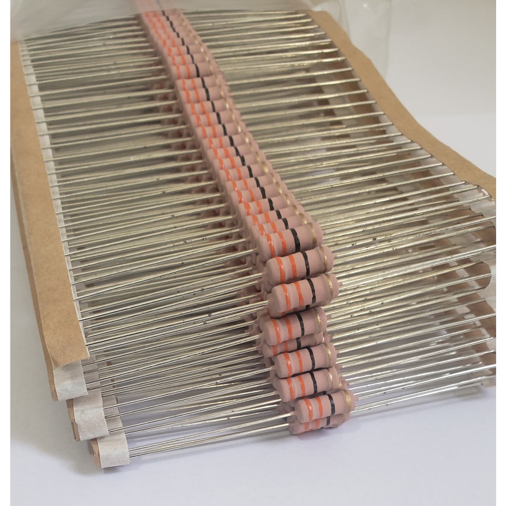 50 X RESISTOR METALFILM 5% 33R 2W ( 33 OHMS 2W ) | Shopee Brasil