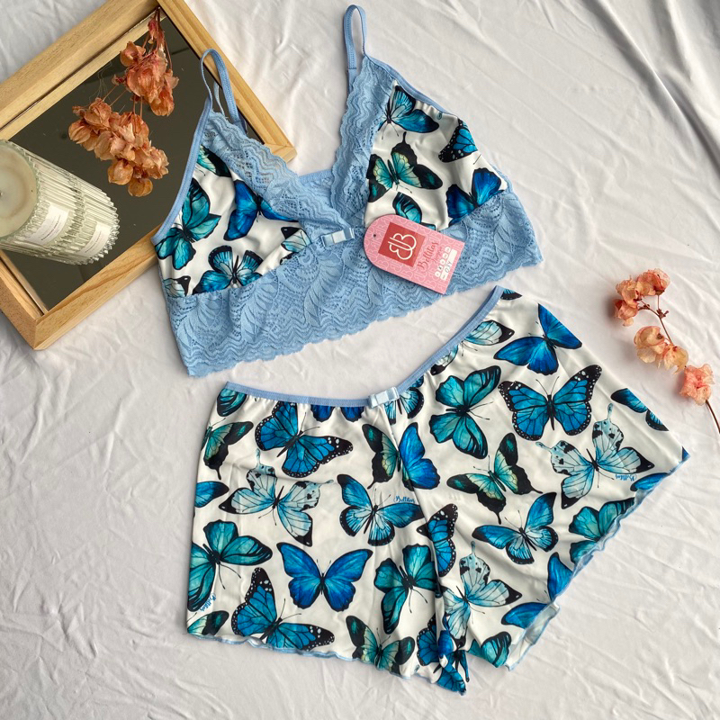 Pijama cropped baby doll feminino verão lingerie confortável | Shopee ...