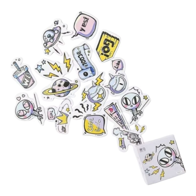 Adesivos ETs/Espaço/Alien/Espacial/decorativos para Scrapbook/Auto ...