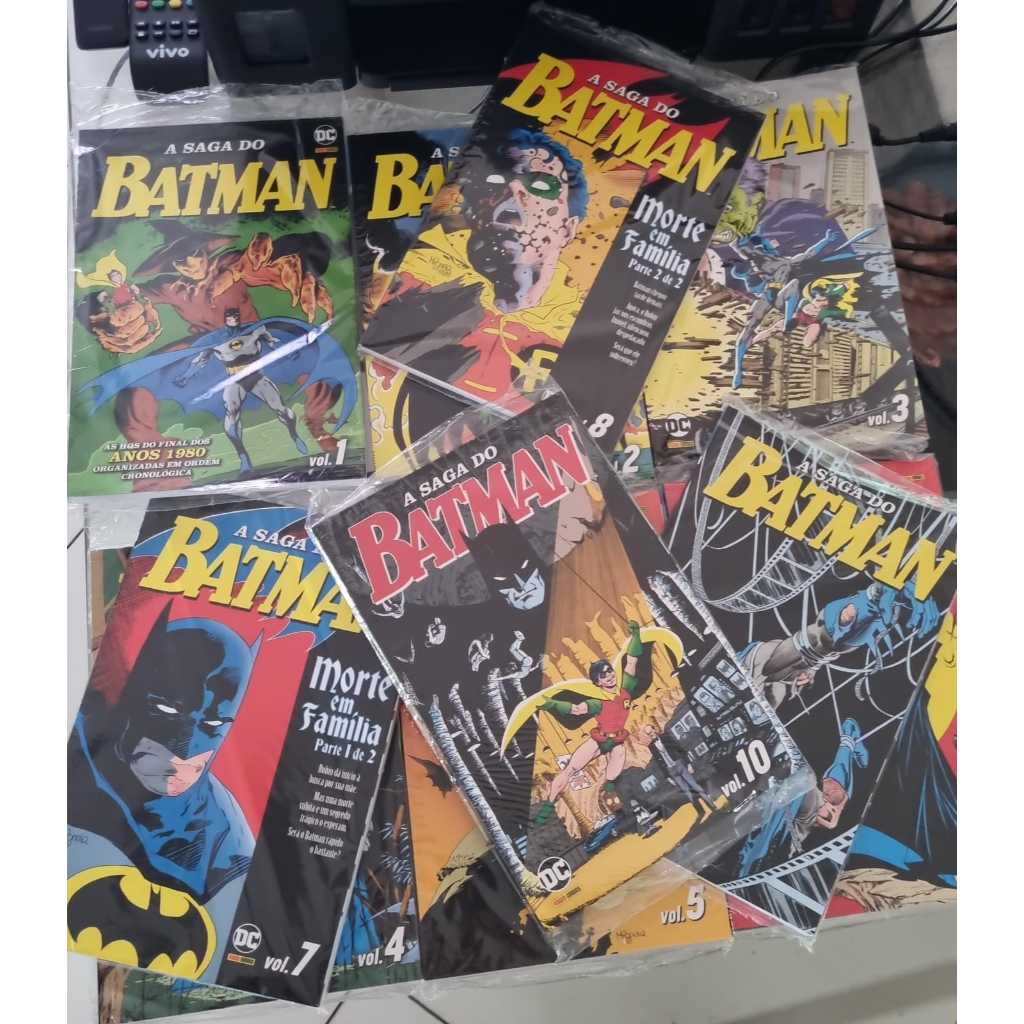 LOTE 10 HQS A SAGA DO BATMAN - NÚMEROS 1 AO 10 - LACRADOS ! PANINI ...