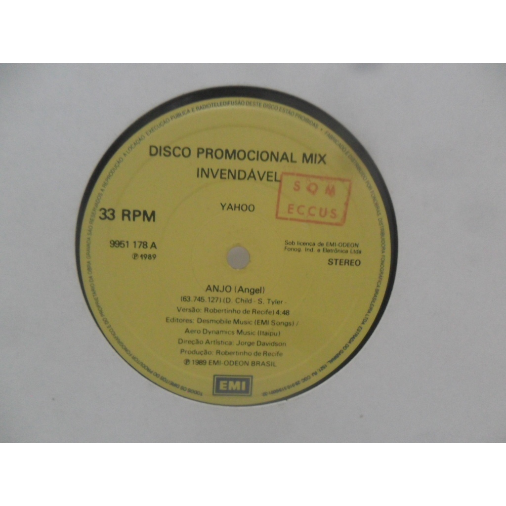 YAHOO = ANJO; DISCO MIX/ VINIL | Shopee Brasil