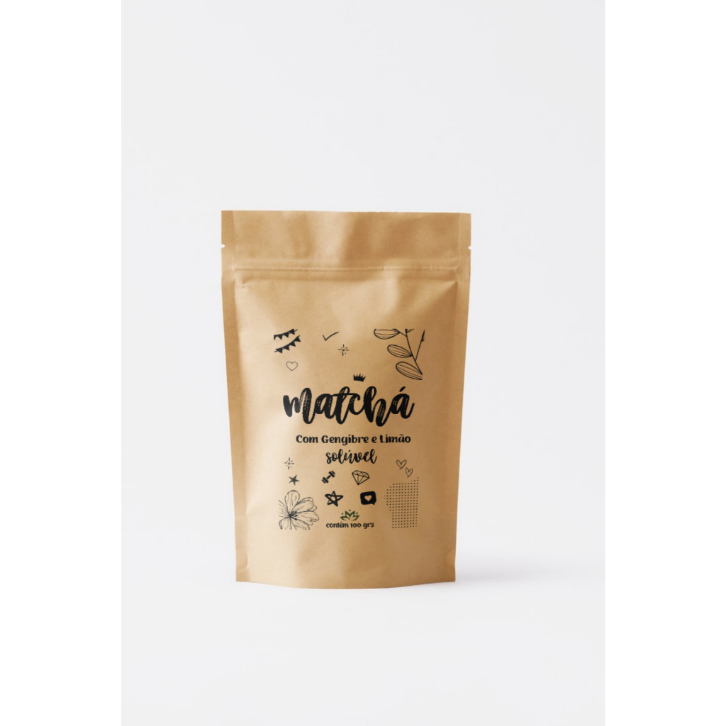 100 grs Chá Matcha Solúvel com Gengibre e Limão – Pronto para Misturar ...