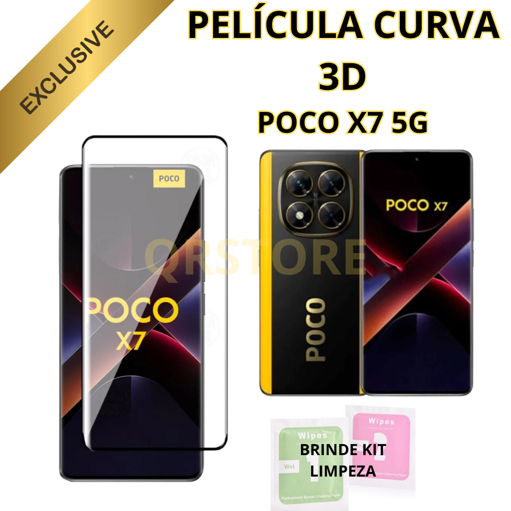 Película Poco X7 5g e Redmi Note 14 4g 5g Pro Curva VIDRO 3d, Cerâmica ...
