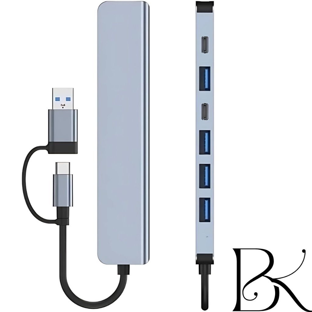 Adaptador USB 7 em 1– Hub Portátil com Entrada USB-C, HDMI, Leitor de ...