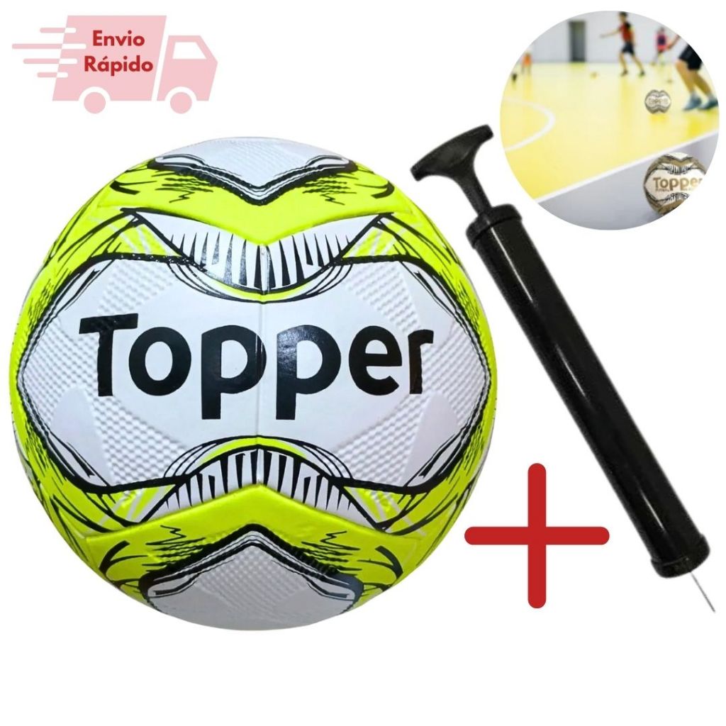 Bola de Futsal Topper E Bomba Oficial Original Resistente Futebol de ...