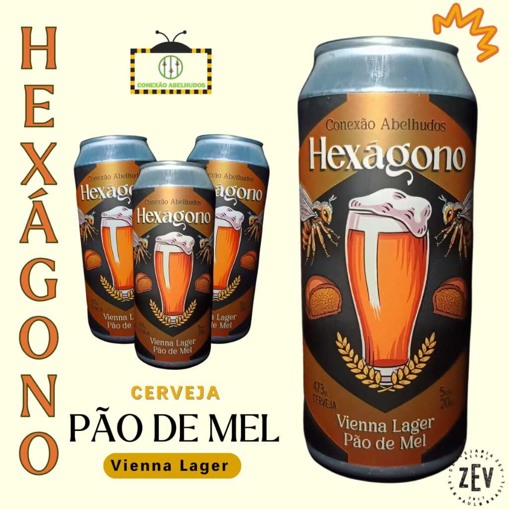 Hexágono - Cerveja Artesanal Vienna Lager Pão de Mel 473ml - Conexão ...