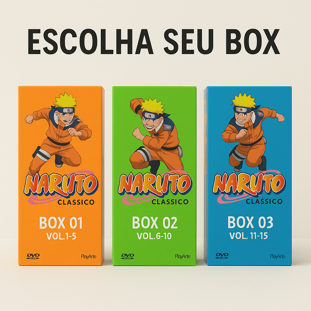 Box Naruto Clássico – DVD Original PlayArte | Versão Sem Cortes ...