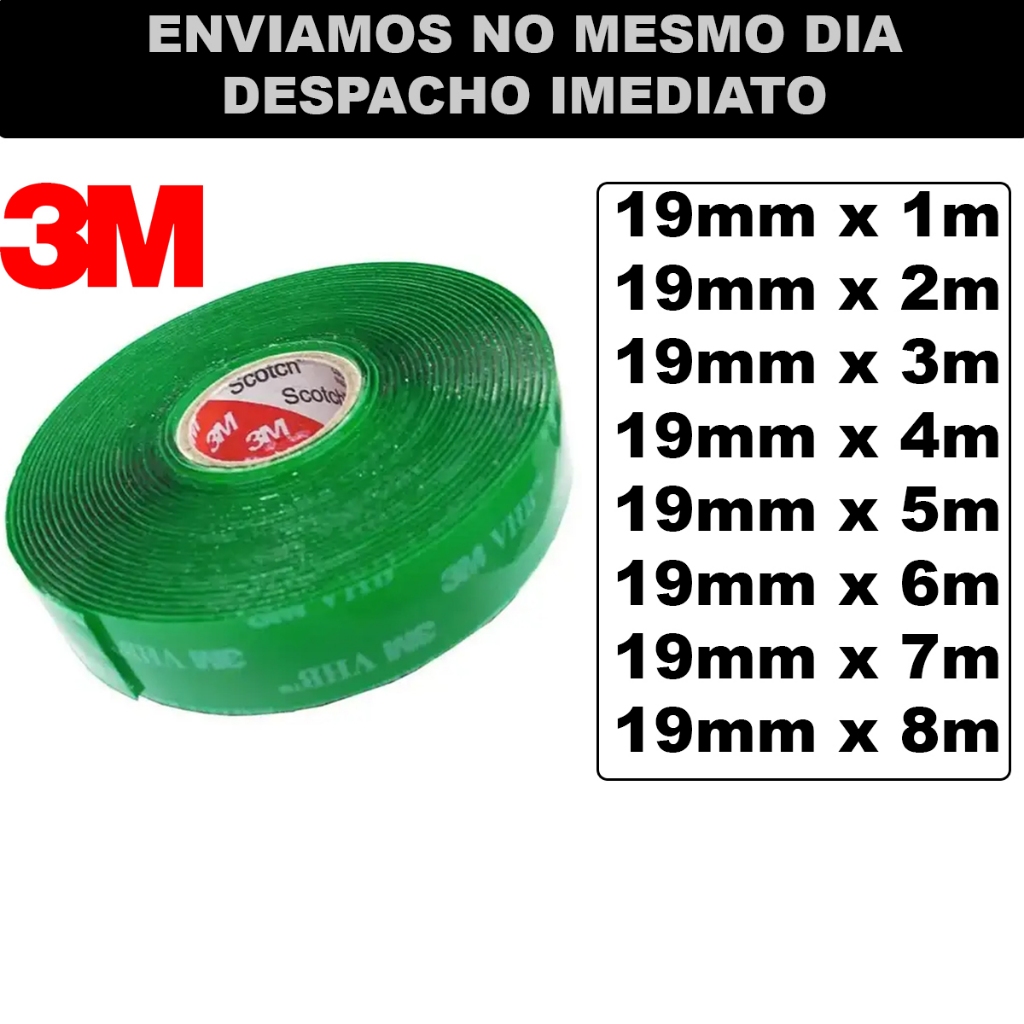 Fita 3M 19mm Dupla Face Alta Aderência – Fixe sem Furadeira, Ideal para Paredes Lisas | Shopee ...