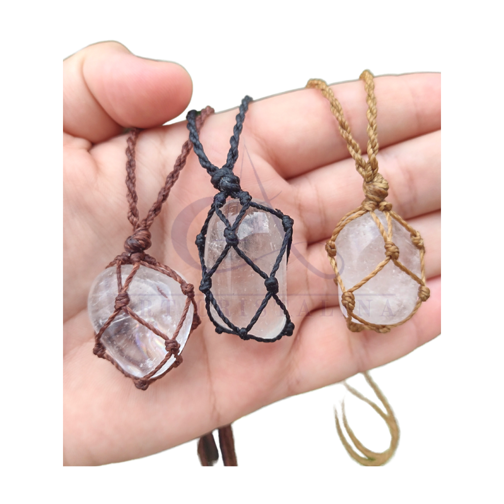 Colar Cristal Pedra Natural na Redinha Castroado Quartzo Transparente ...