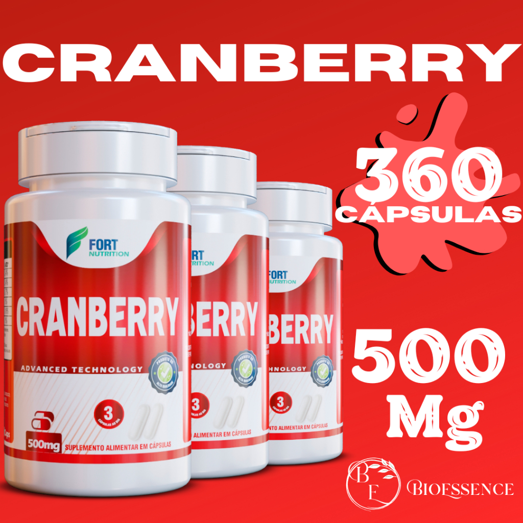 Fórmula Premium Natural de Cranberry em Cápsulas 500mg Original ...