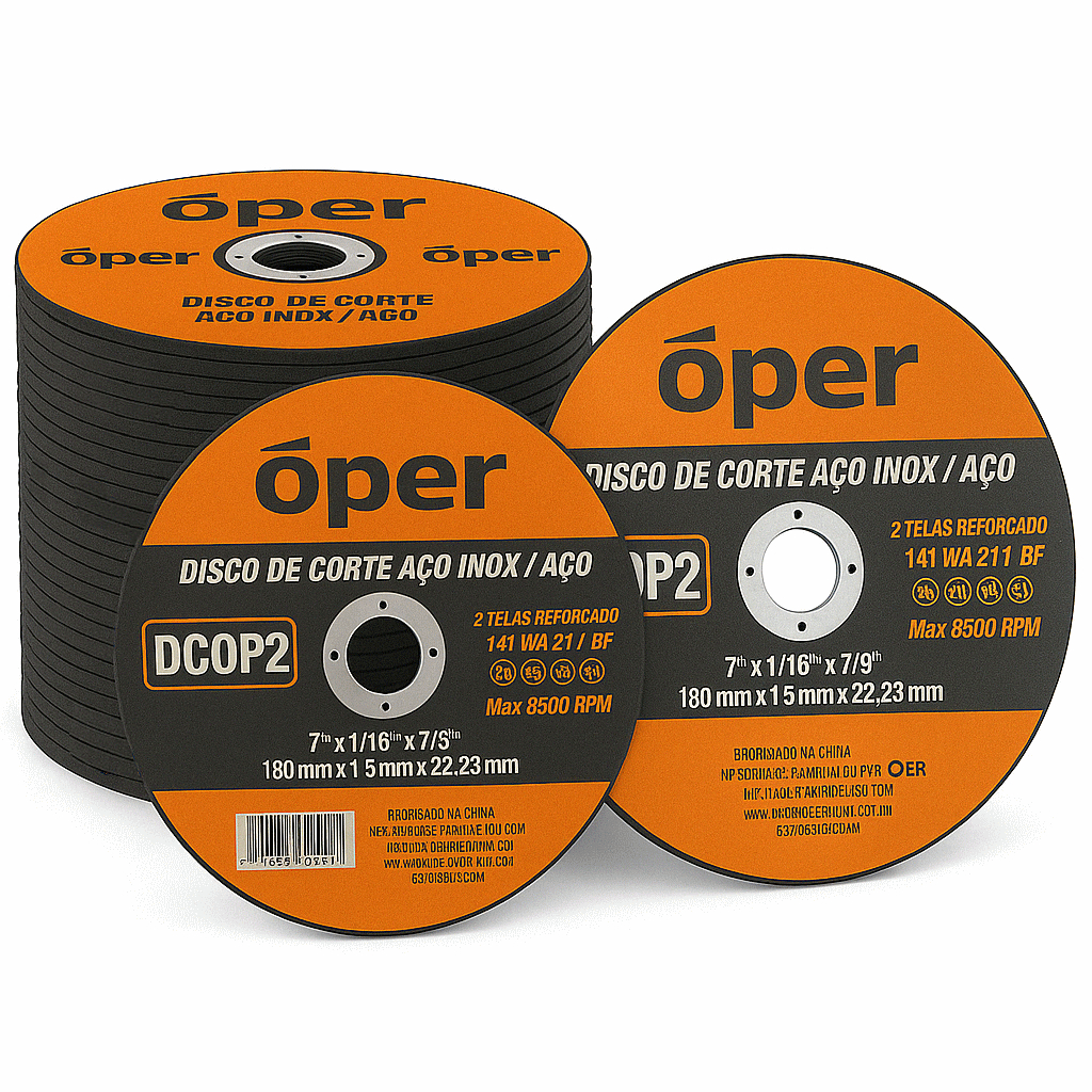 25 Discos de Corte 7 Polegadas Inox e Aço 180mm x 1,6mm x 22,23mm ...