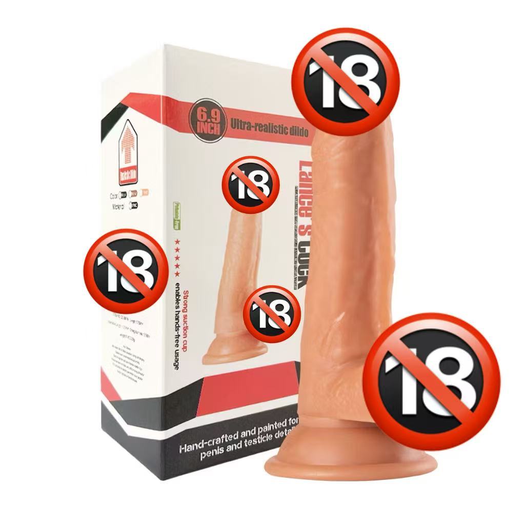 Pênis De Borracha Dildo Realistico Consolo Com Ventosa Grande | Shopee Brasil