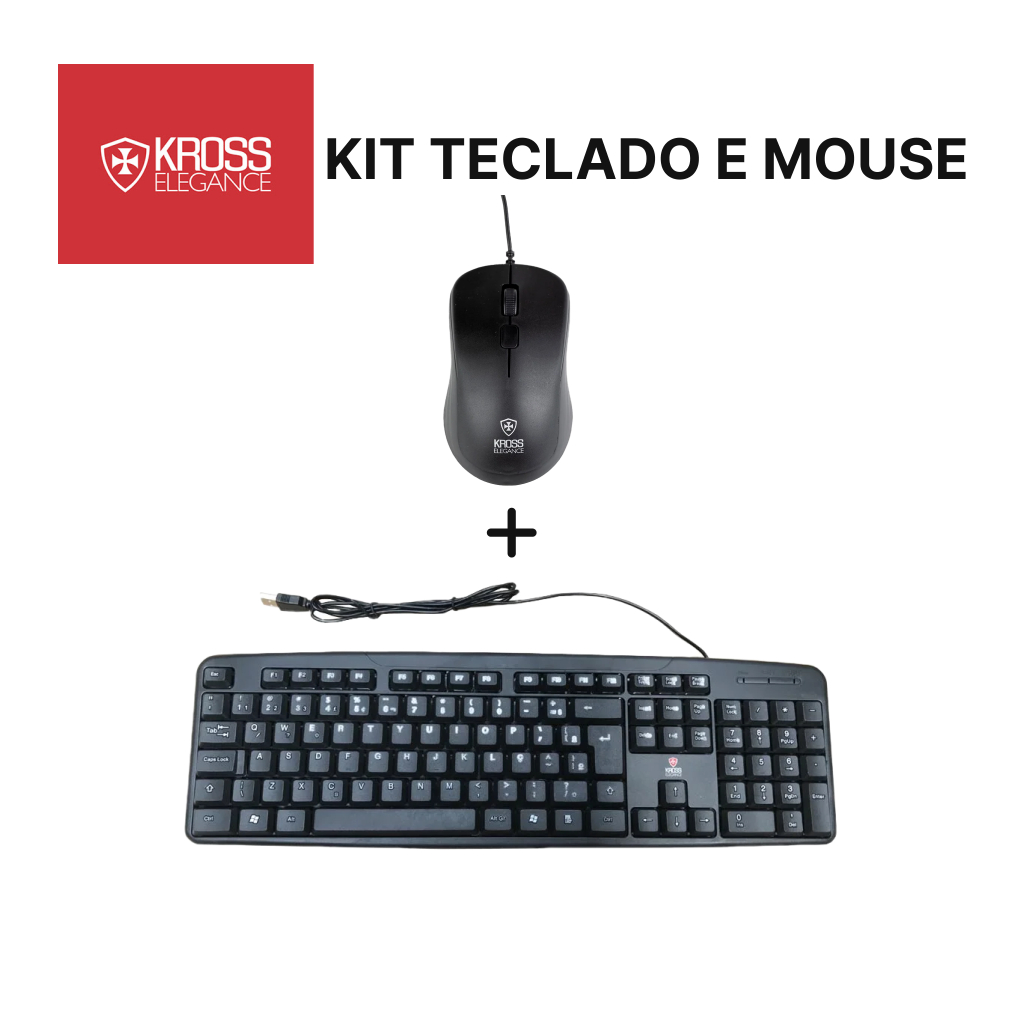 kit teclado e Mouse USB, Com Fio Kross Elegance | Shopee Brasil