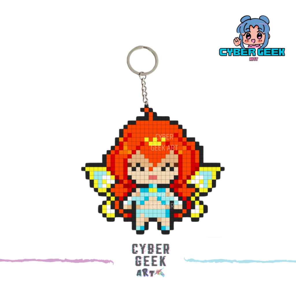 Chaveiro Winx - Clube das Winx (Pixel Art/Hama Beads) | Shopee Brasil