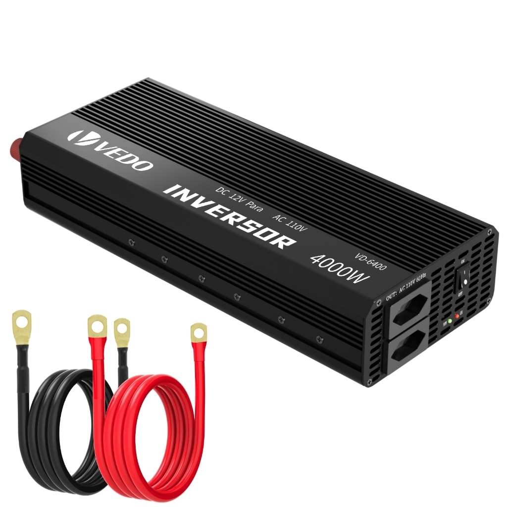 VEDO Inversor De Tensão 12V 110V 4000/3000W Conversor Transformador Tensão Knup Kp548 ...
