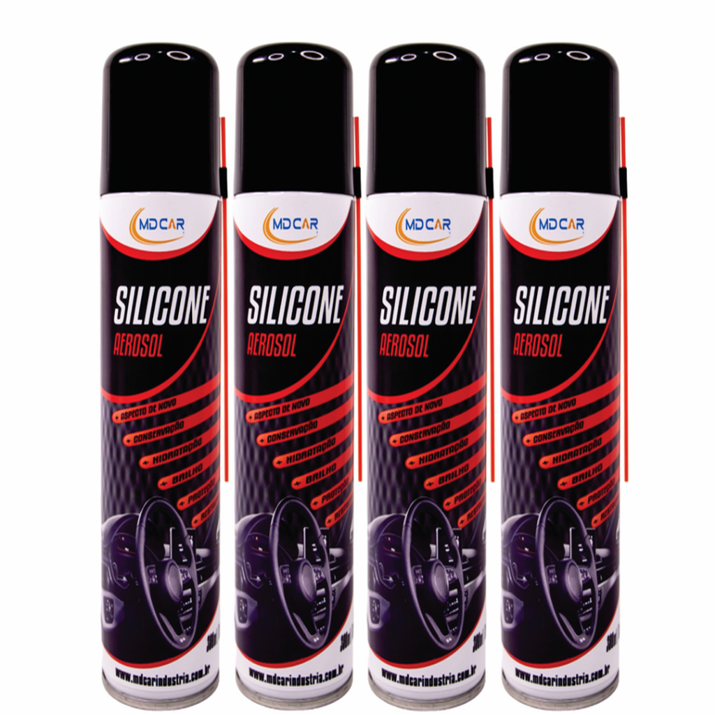 Kit Silicone Spray Automotivo MD Car 300ml 🚗 Brilho Imediato | Proteção ...