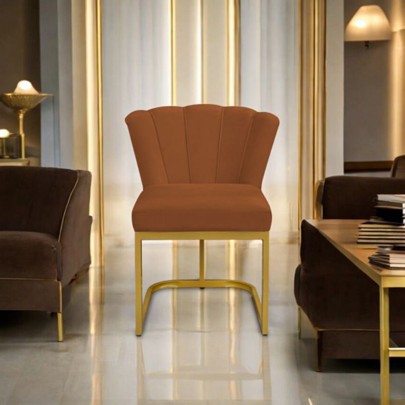 Cadeira Pétala base de ferro terra cota | Shopee Brasil