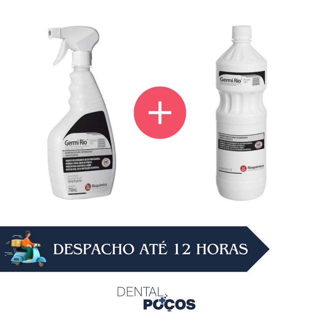 Desinfetante Germi Rio - Refil 1 Litro + Spray 750ml - Rioquímica ...