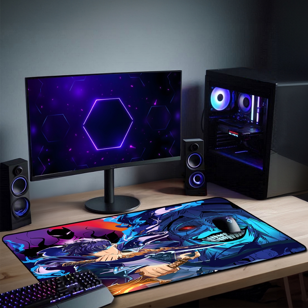 Mouse Pad Sol Levelin Gamer Antiderrapante Grande 70x35 80x35 90x40 ...