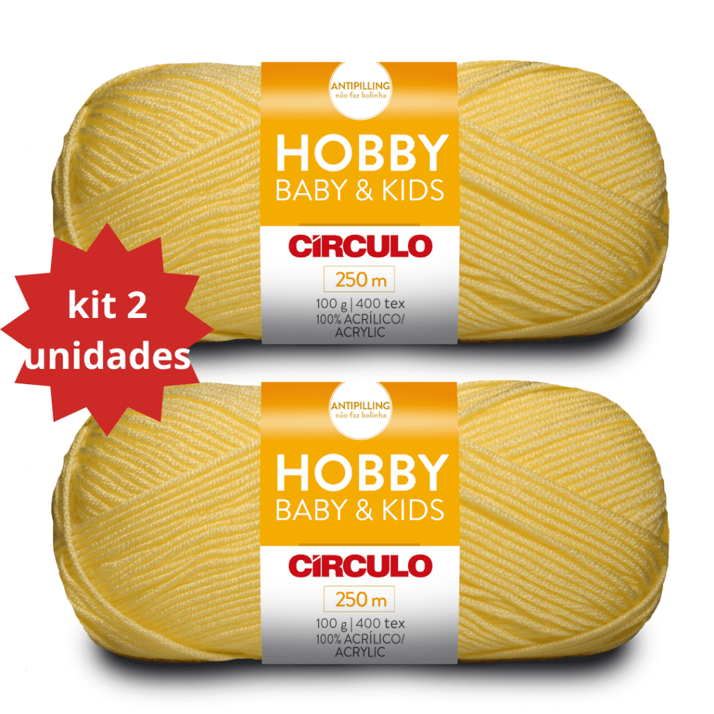 Kit 2 unidades Hobby Baby e Kids 100% Acrílico 250 m e 100 g | Shopee ...