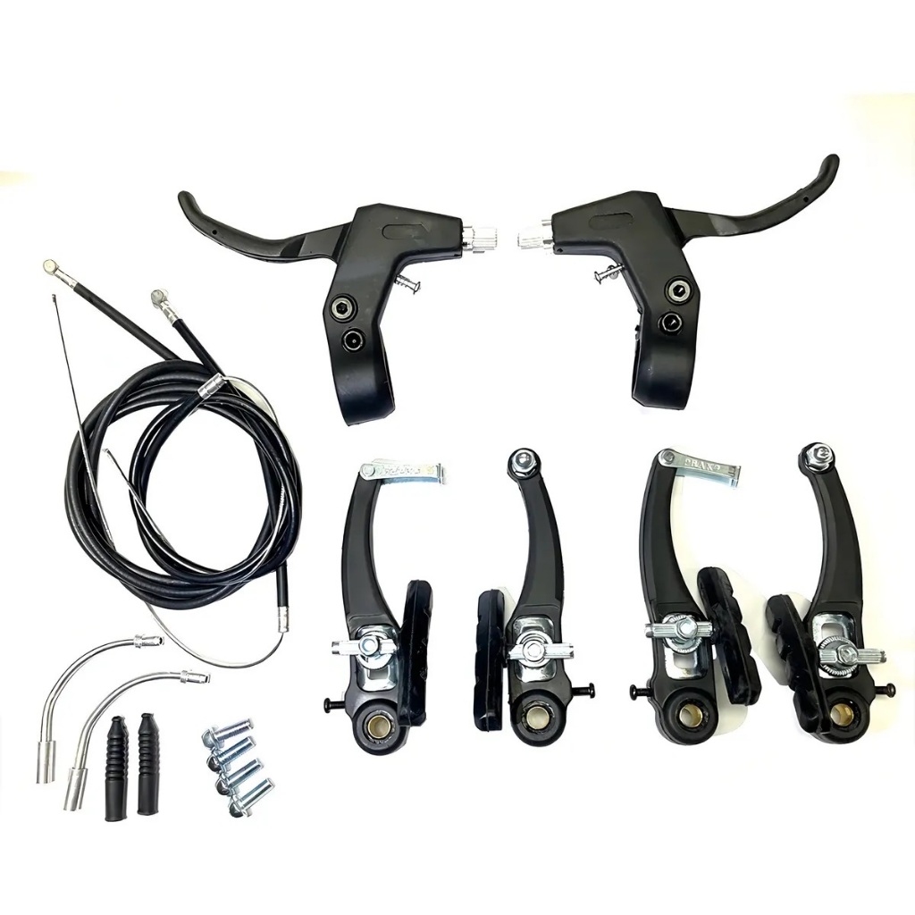 Kit Freio V-Brake em Nylon Preto Apenas Freios ou Kit Completo | Shopee ...