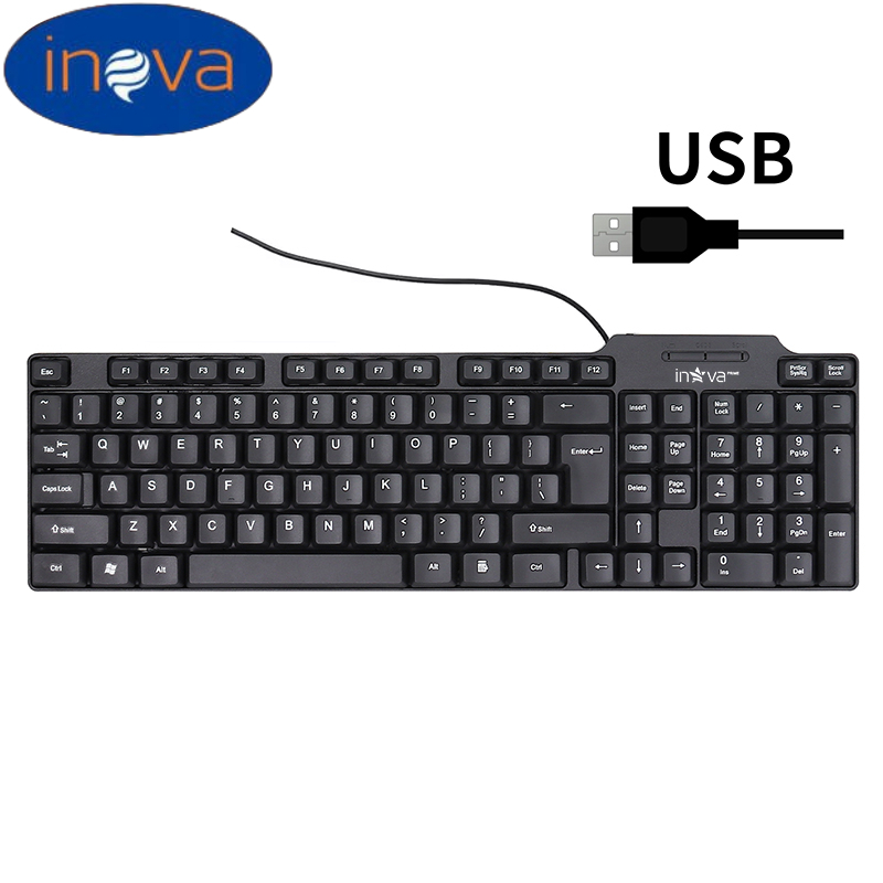 Inova Teclado com fio USB 104 ﻿Botões para Pc Computador Notebook ...