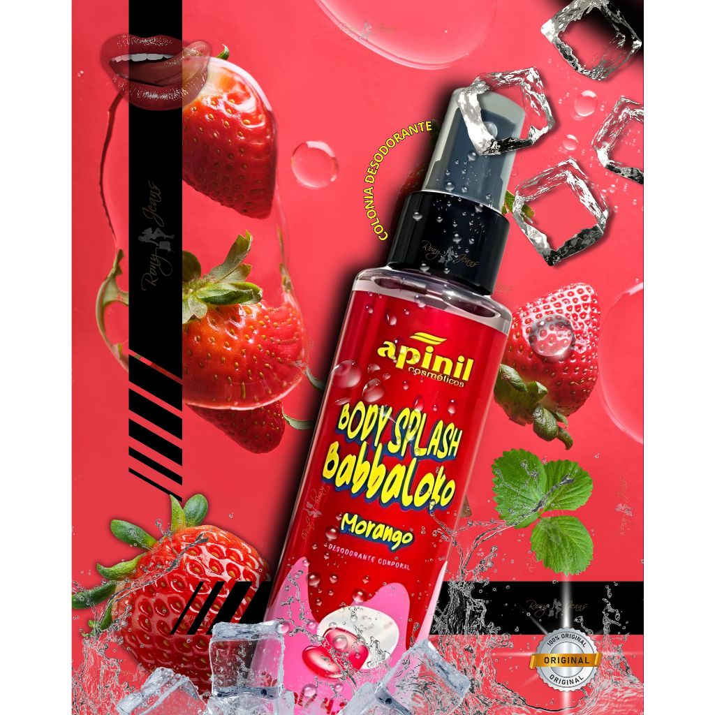 Body Splash Babbaloko Morango, Colônia Desodorante – Apinil 130ml Original | Shopee Brasil