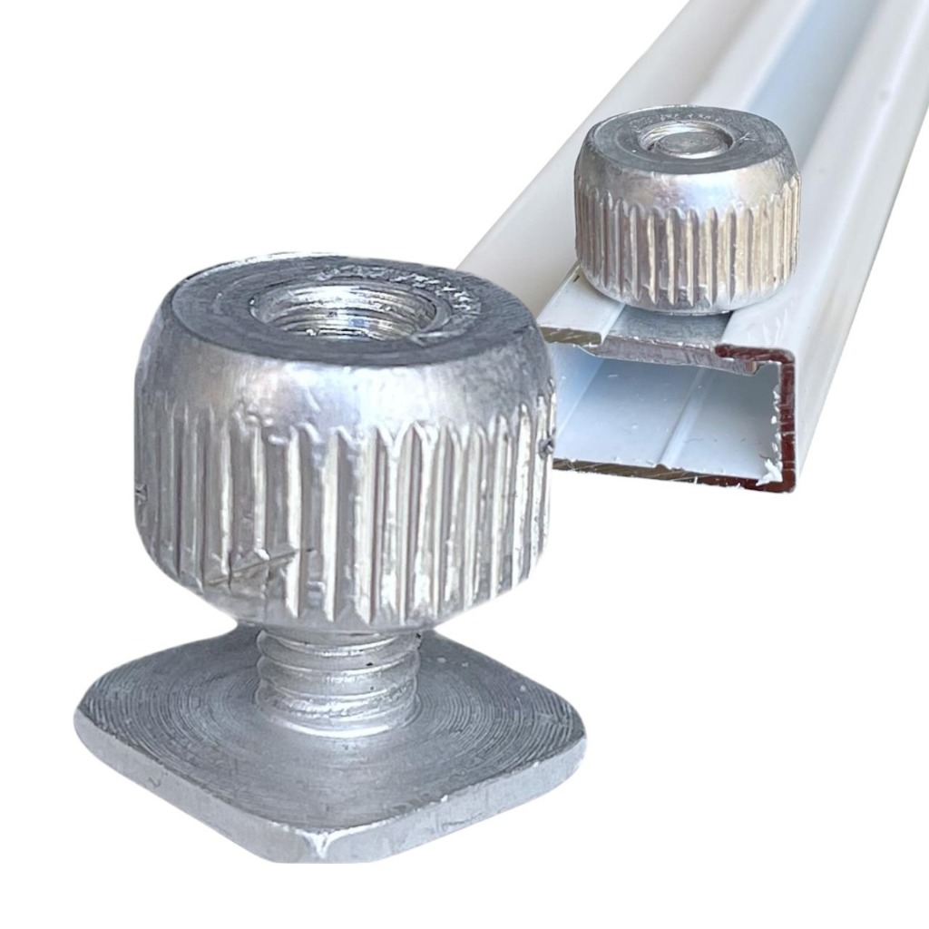 Kit 20 Terminal Max ou Mini Com Metal Para Trilho/ Varão Suíço Cortina ...