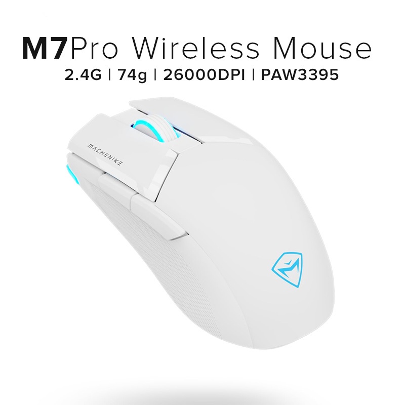 Mouse Gamer M7 Pro - 26000DPI PAW3395 | 74g | 2.4Ghz/USB | RGB | 85h Bateria | Kailh GM8.0 ...