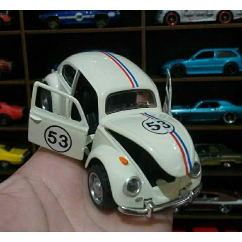 Miniatura carro vw Fusca Herbie fusquinha | Shopee Brasil
