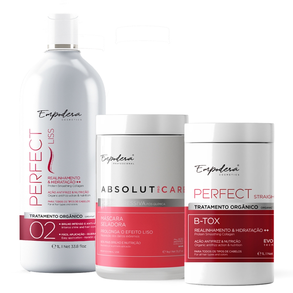 Kit Progressiva Sem Formol 1L + Btox Capilar 1kg Orgânico - Alisamento ...