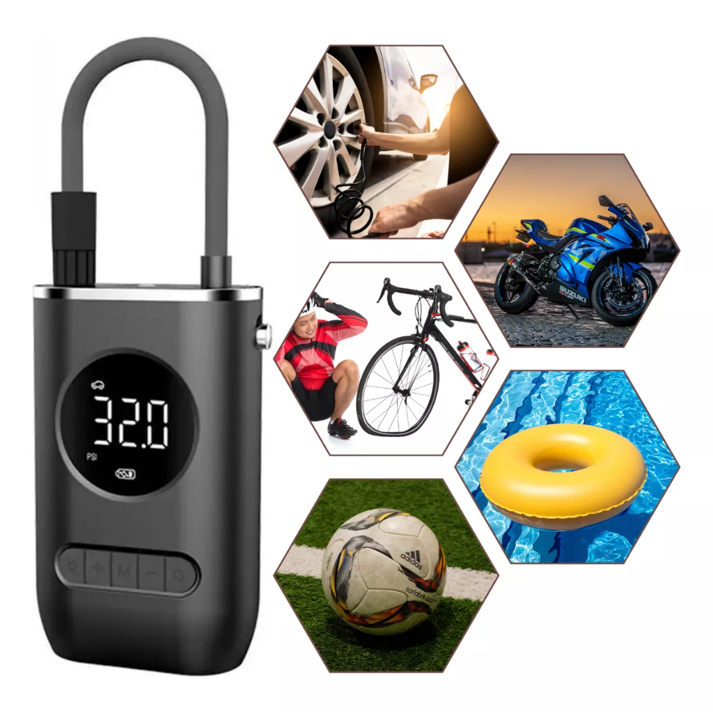 Mini Compressor De Ar Calibrador Pneu Bomba Potente Portátil | Shopee ...