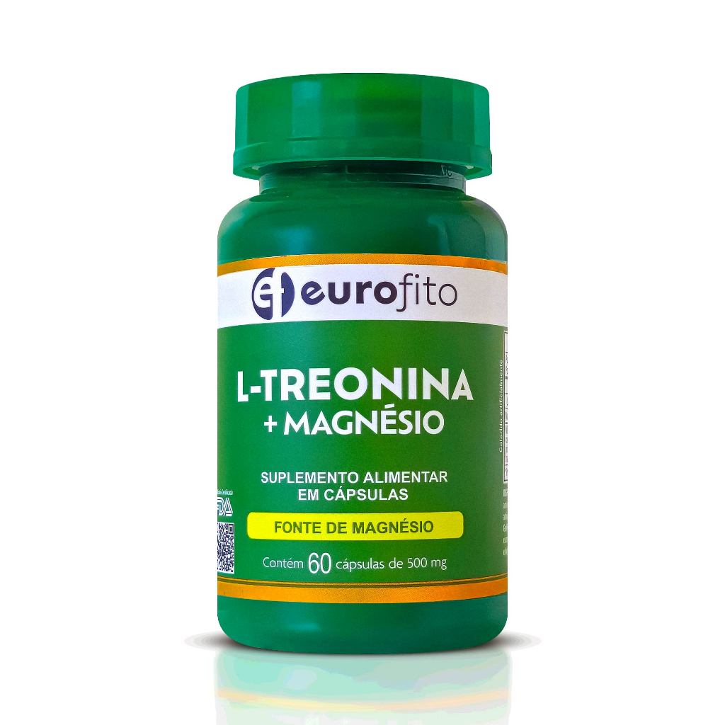 Treonato Magnésio 500mg 60 Cápsulas Suplemento Eurofito | Shopee Brasil
