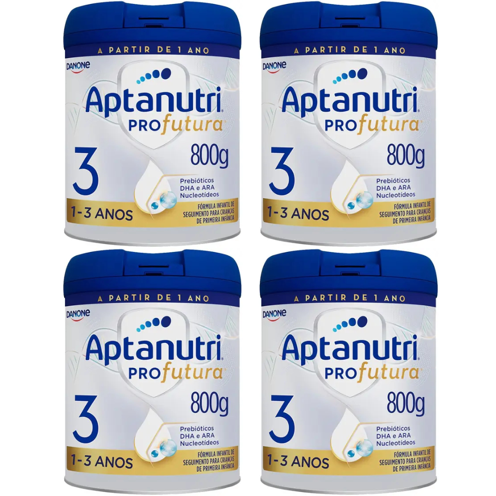Kit C/ 4un Fórmula Infantil Aptanutri Profutura 3 com 800g - 1 A 3 Anos ...