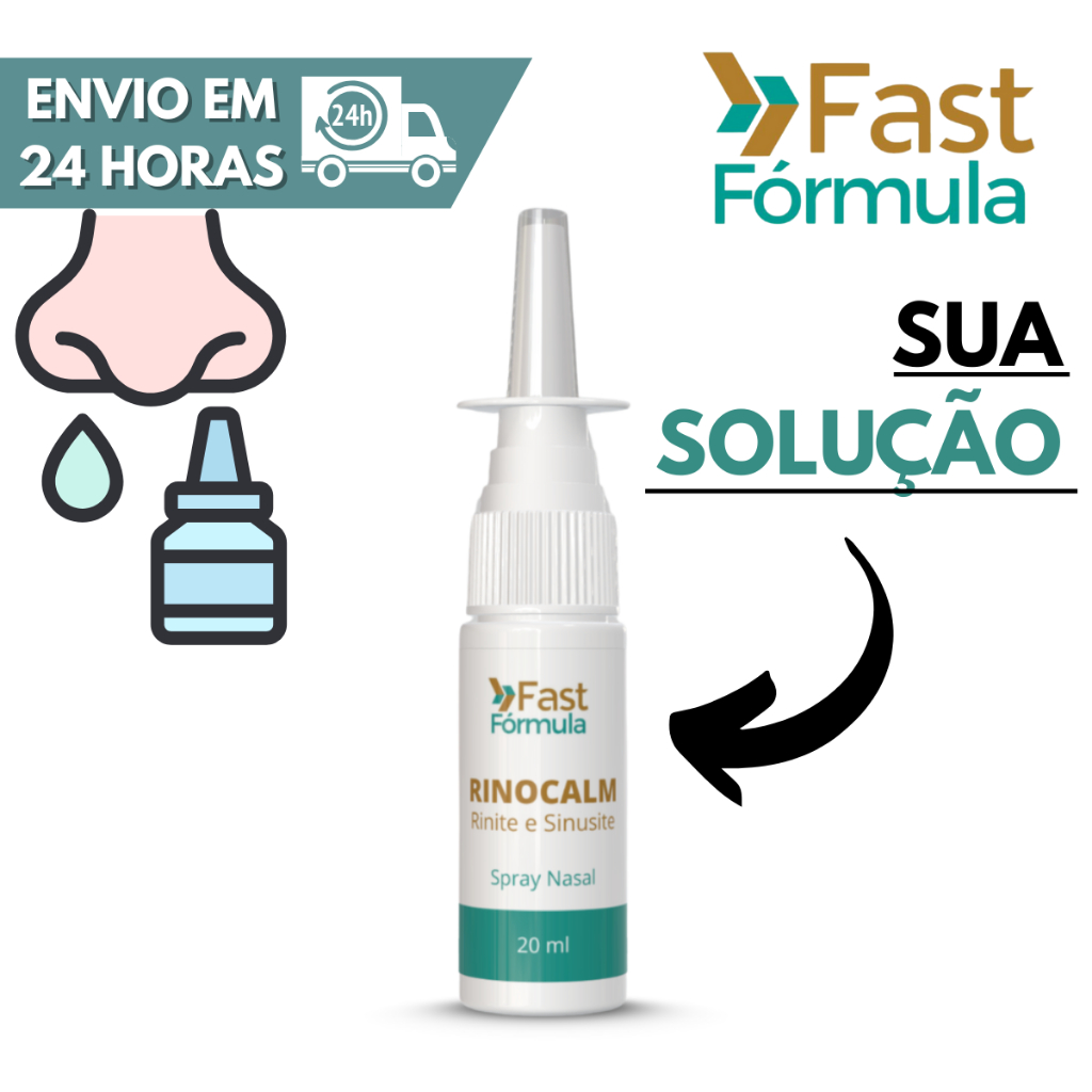 Spray Nasal P/Rinite e Sinusite Rinocalm 20ml - Fast Fórmula | Shopee ...