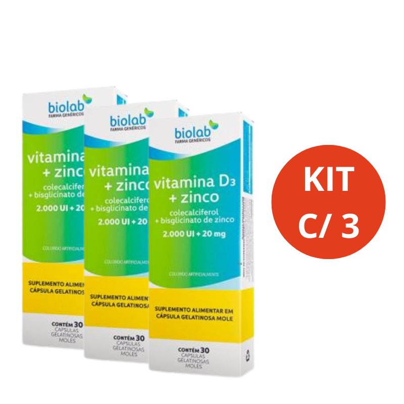 KIT C/3 Vitamina E Biolab 400mg 30 cápsulas Suplemento Alimentar | Shopee Brasil