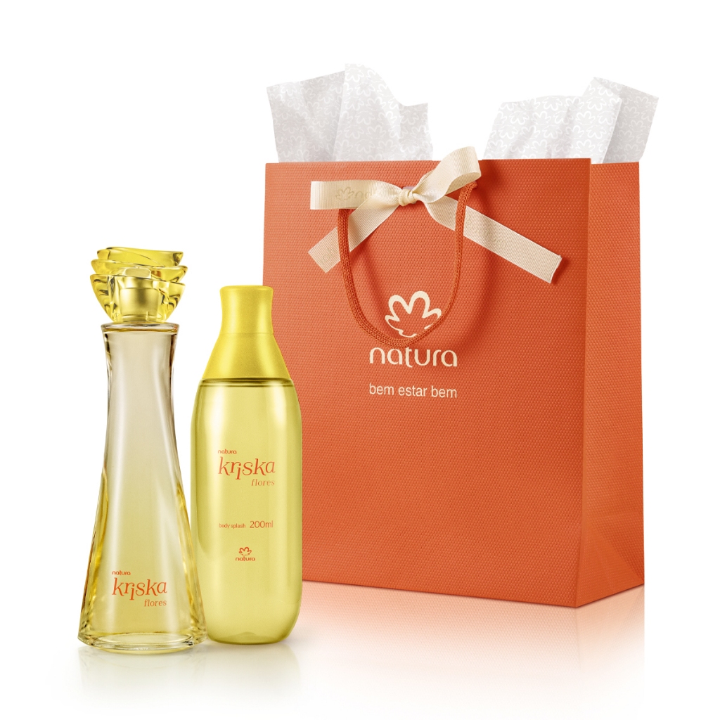 Kit Kriska Flores feminino - Natura - perfume e body splash | Shopee Brasil