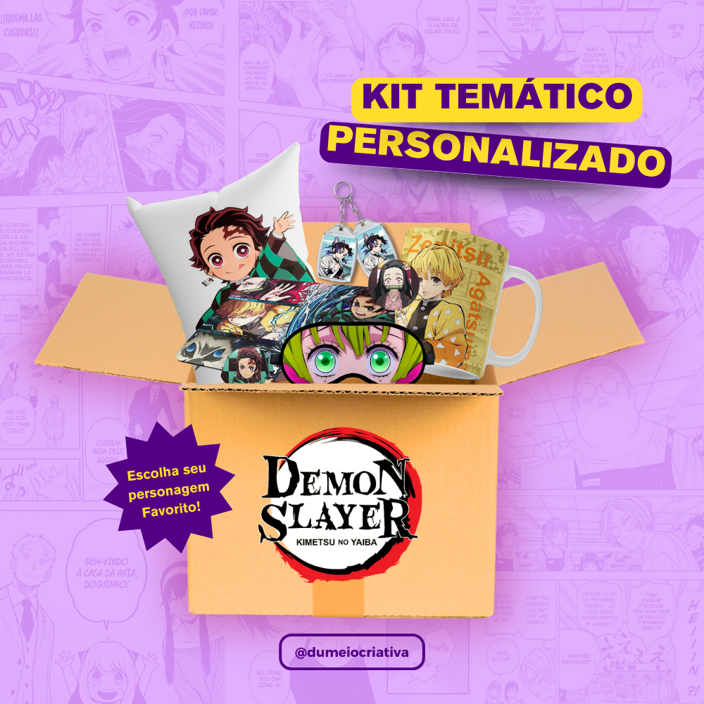 Demon Slayer - Kit Temático Personalizado Anime Demon Slayer (Kimetsu ...