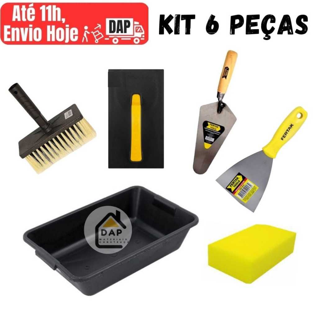 Kit Pedreiro: Colher de Pedreiro, Desempenadeira para reboco ...