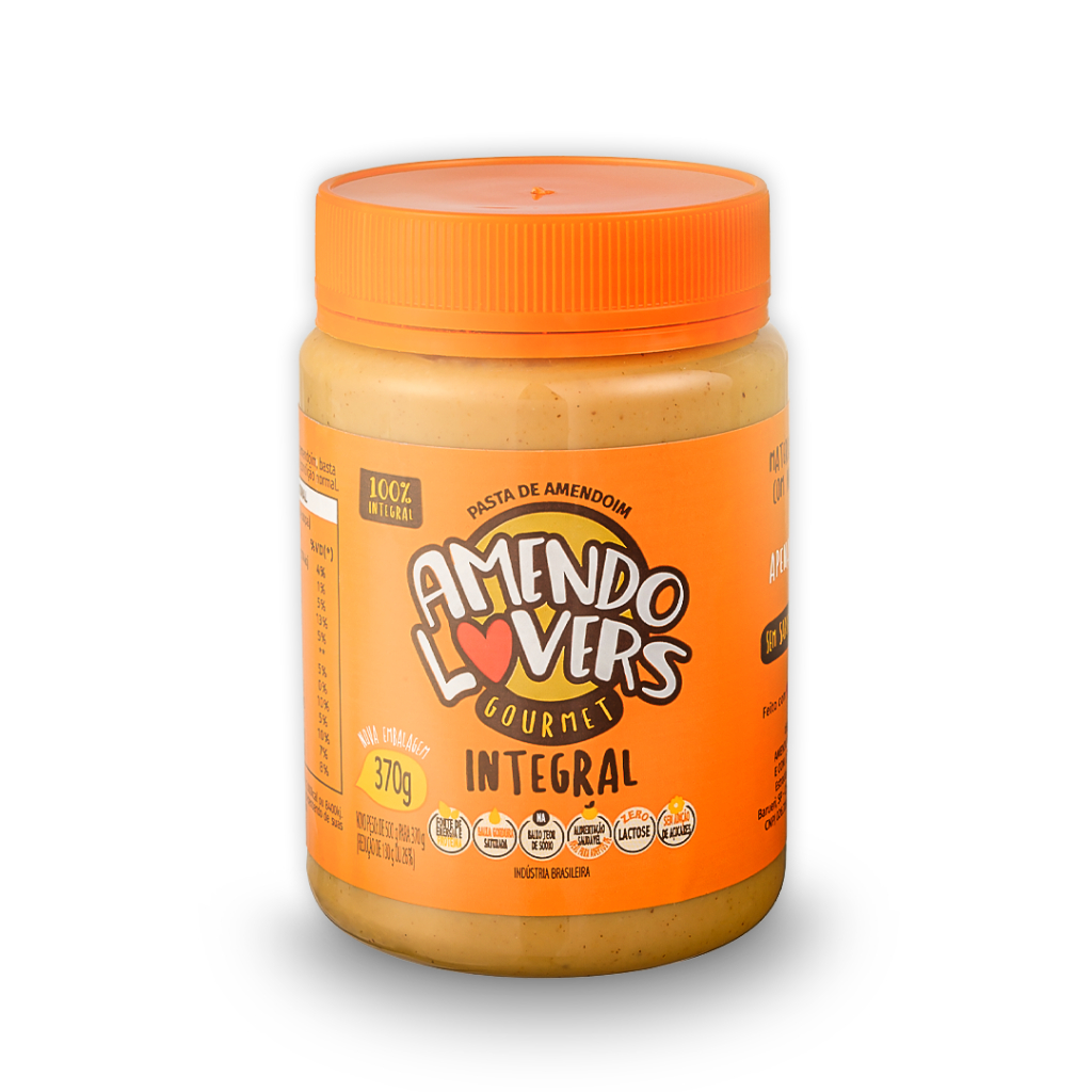 PASTA DE AMENDOIM INTEGRAL 370g Amendo Lovers | Shopee Brasil