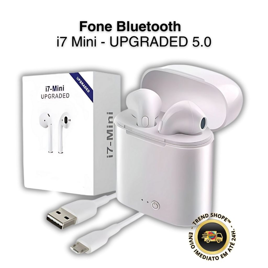 Fone Sem Fio Bluetooth i7 MINI UPGRADED | Shopee Brasil