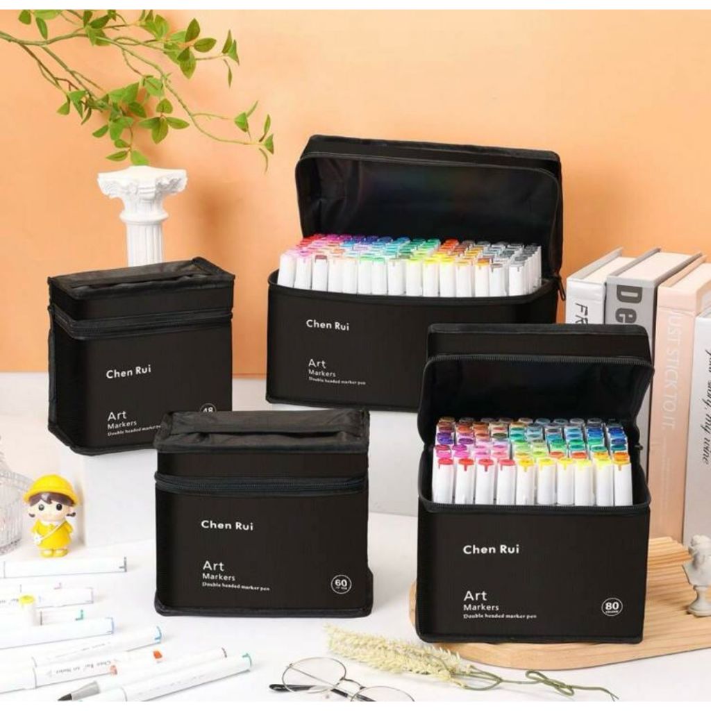 Kit Marcadores Chen Rui 168 Cores - Pontas Broad / Brush | Shopee Brasil