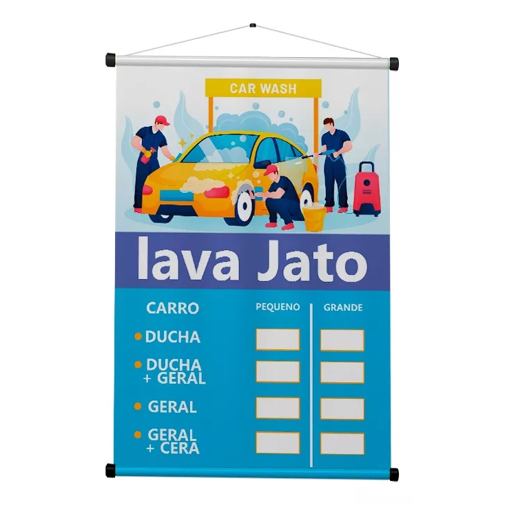 BANNER LAVA JATO 40X60CM MADEIRA E CORDINHA PRONTO PARA PENDURAR ...