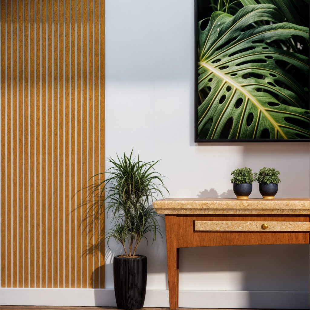 Kit 20 Revestimentos Painel De Parede Ripado Decorativo MDF 45x11 ...