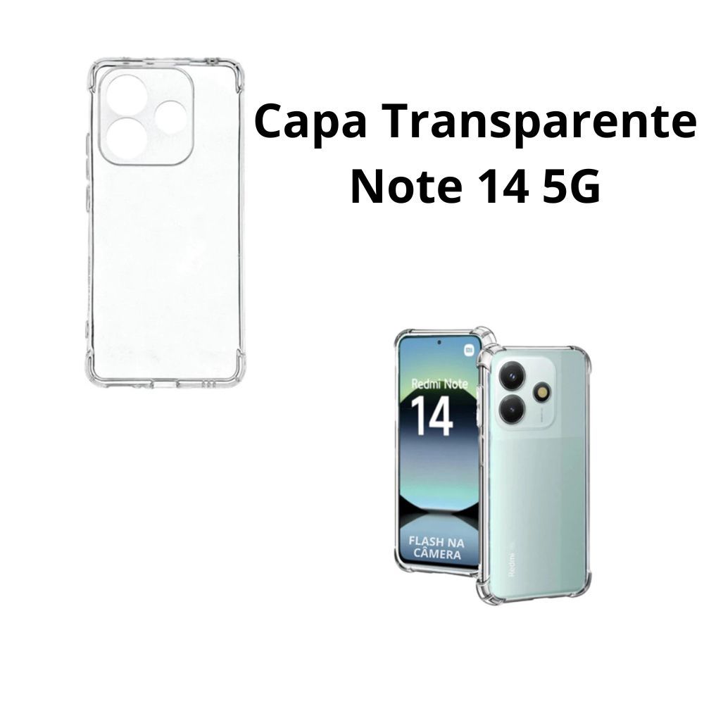 Capa Note 14 5G Anti Impacto Transparente Com Borda | Shopee Brasil