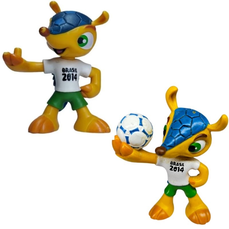 Bonecos mascote Fuleco Copa 2014 6 cm | Shopee Brasil