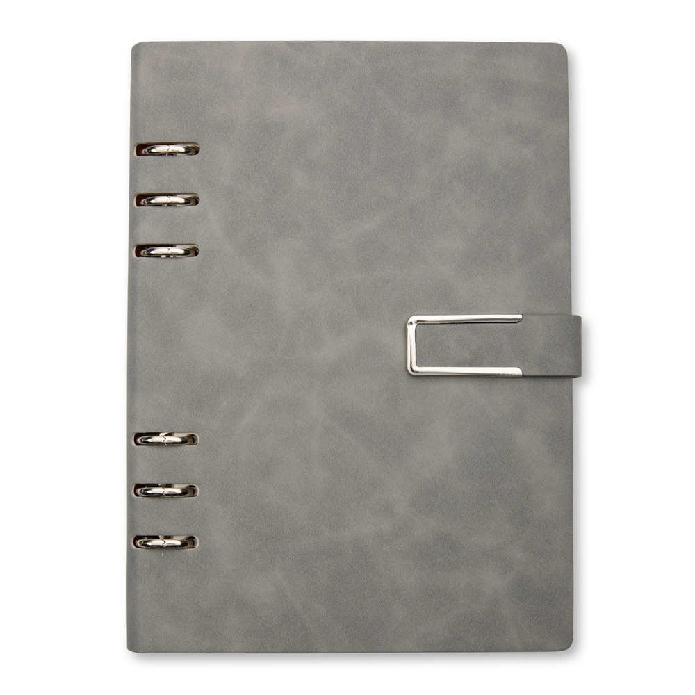 Caderno Fichario PU A5 Elegante Capa Aveludada 119 Folhas Pautadas ...